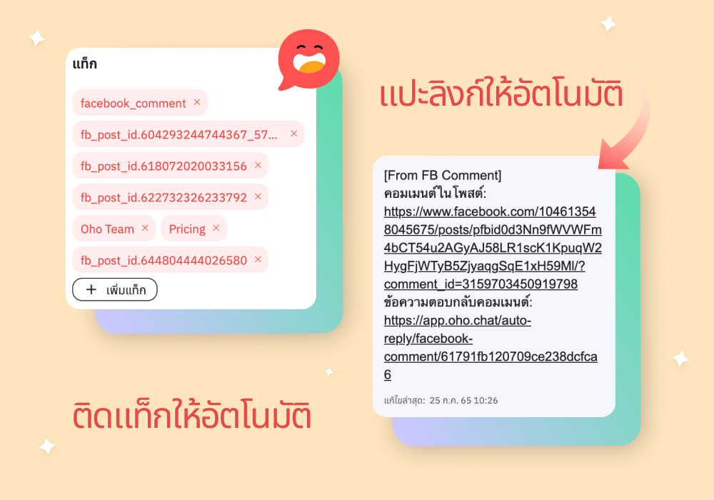 ตอบคอมเมนต์ดึงเข้า Inbox อัตโนมัติ กับโอ้โหแชท หมดปัญหาคอมเมนต์ตกหล่น - Oho Chat